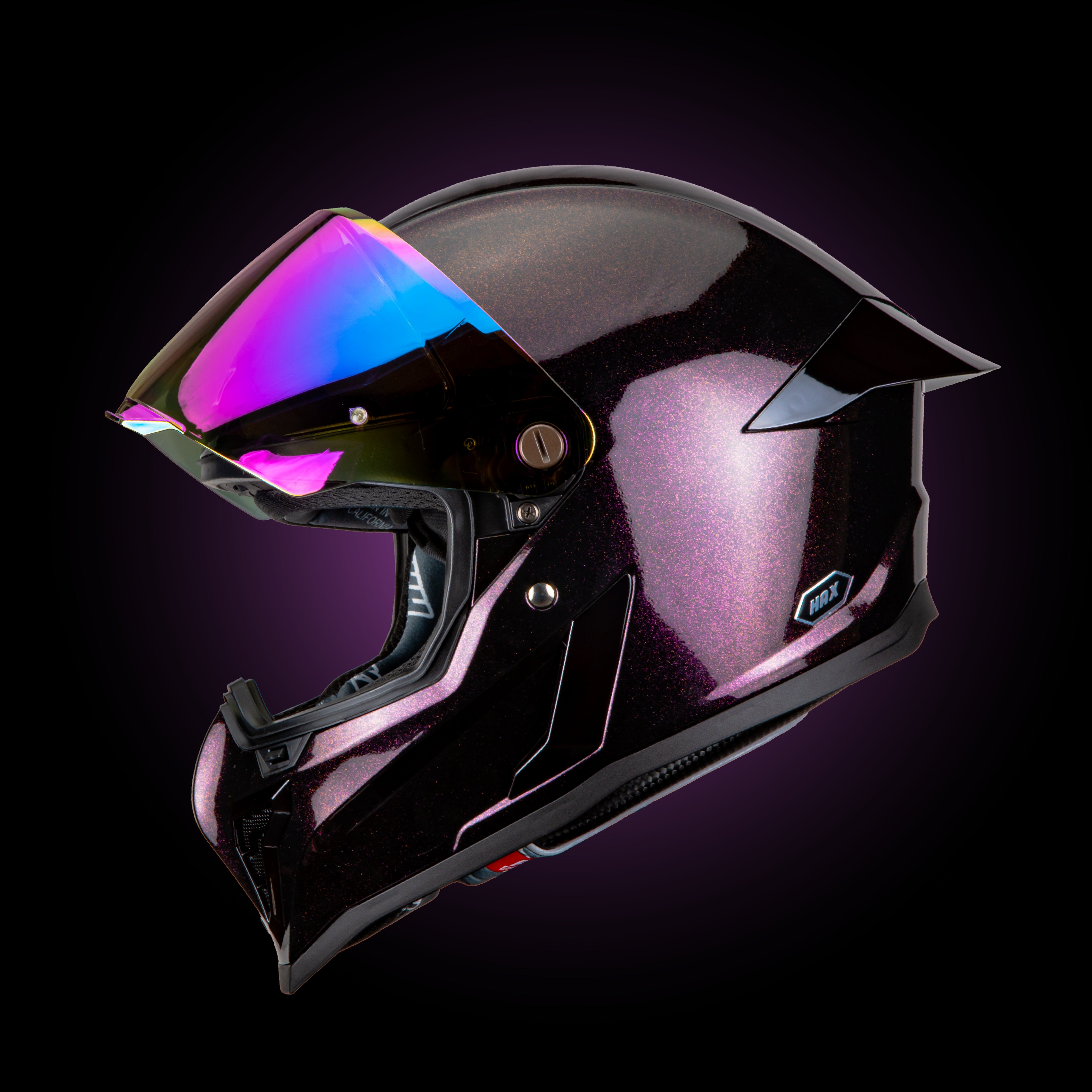 BLACK PEARL SPARKLE WINE HELMET | Glossy Finish – Hax Helmets US