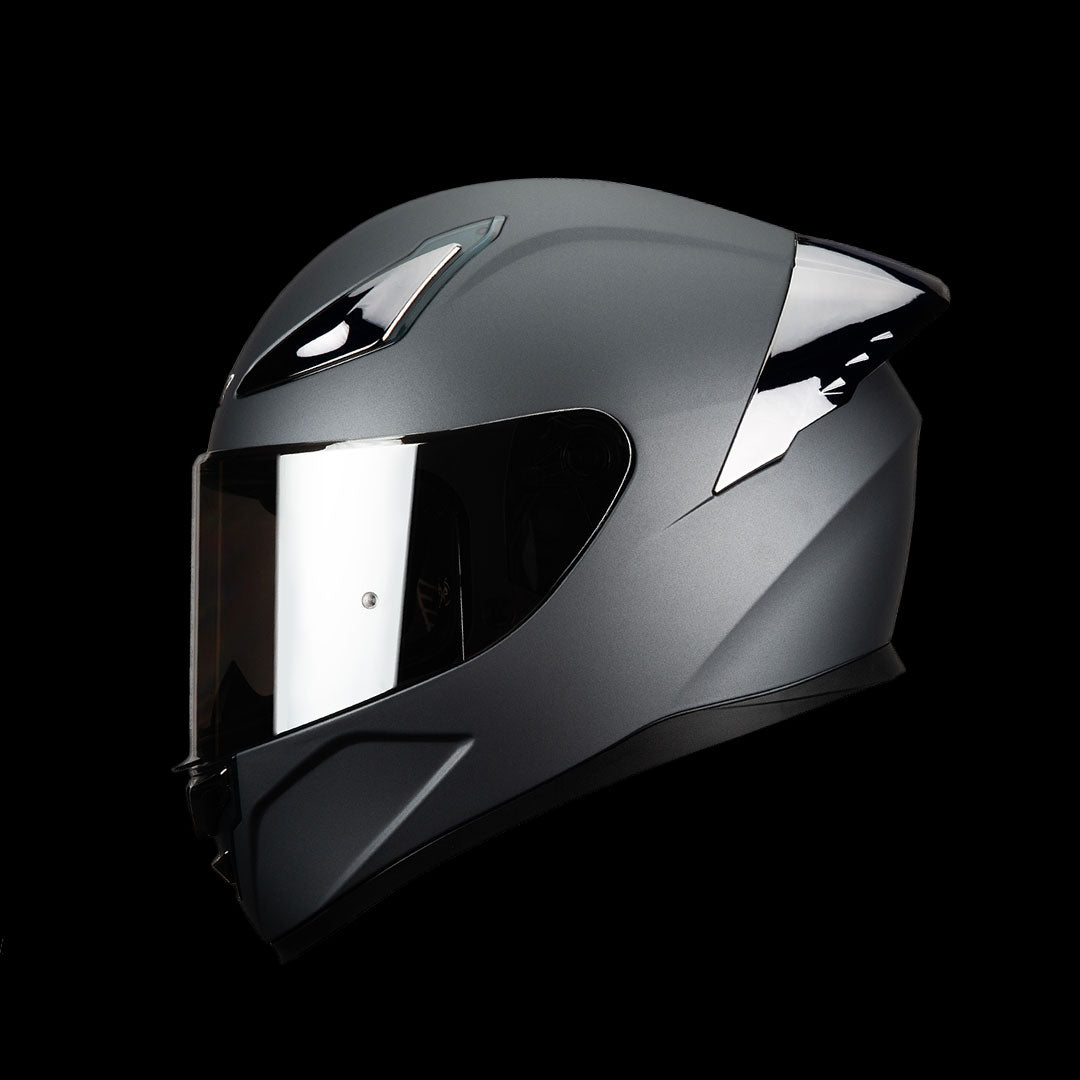 ONIX GUN METAL HELMET | Matte Finish – Hax Helmets US