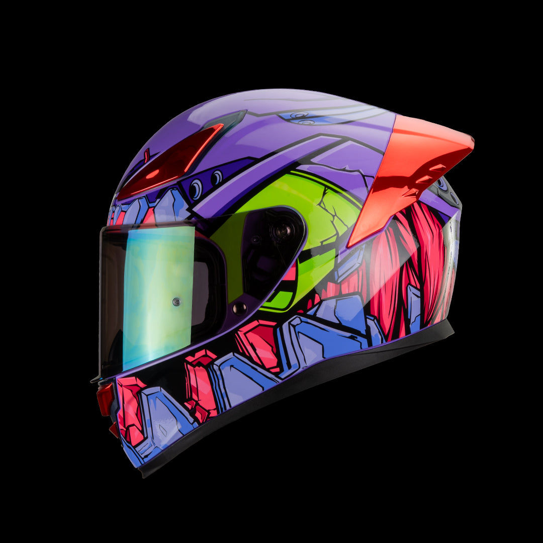 ONIX PURPLE MECHA HELMET | Glossy Finish – Hax Helmets US