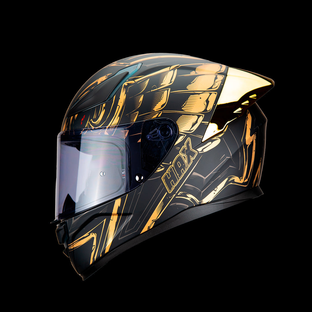 ONIX RAPHA GOLD HELMET | Glossy Finish – Hax Helmets US
