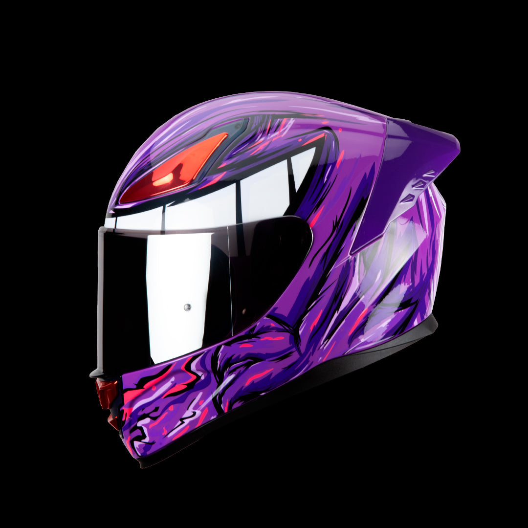 ONIX PURPLE GHOST HELMET | Glossy Finish – Hax Helmets US